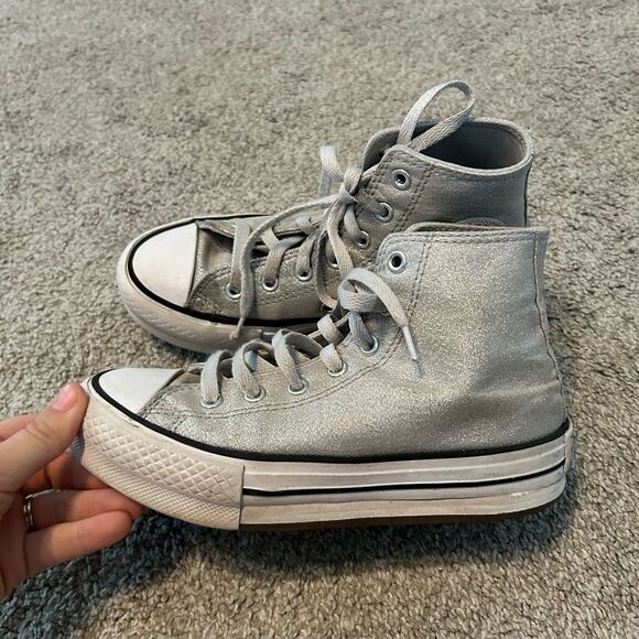 Converse | Shoes | Chuck Taylor All Star Eva Lift Platform Prism Glitter Kids Size 2 Youth ...